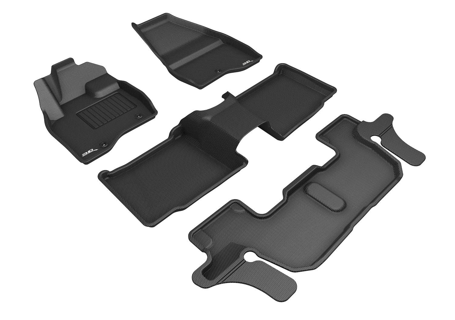 3d MAXpider Floor Mats for Ford Explorer 2nd Row Center Console ...