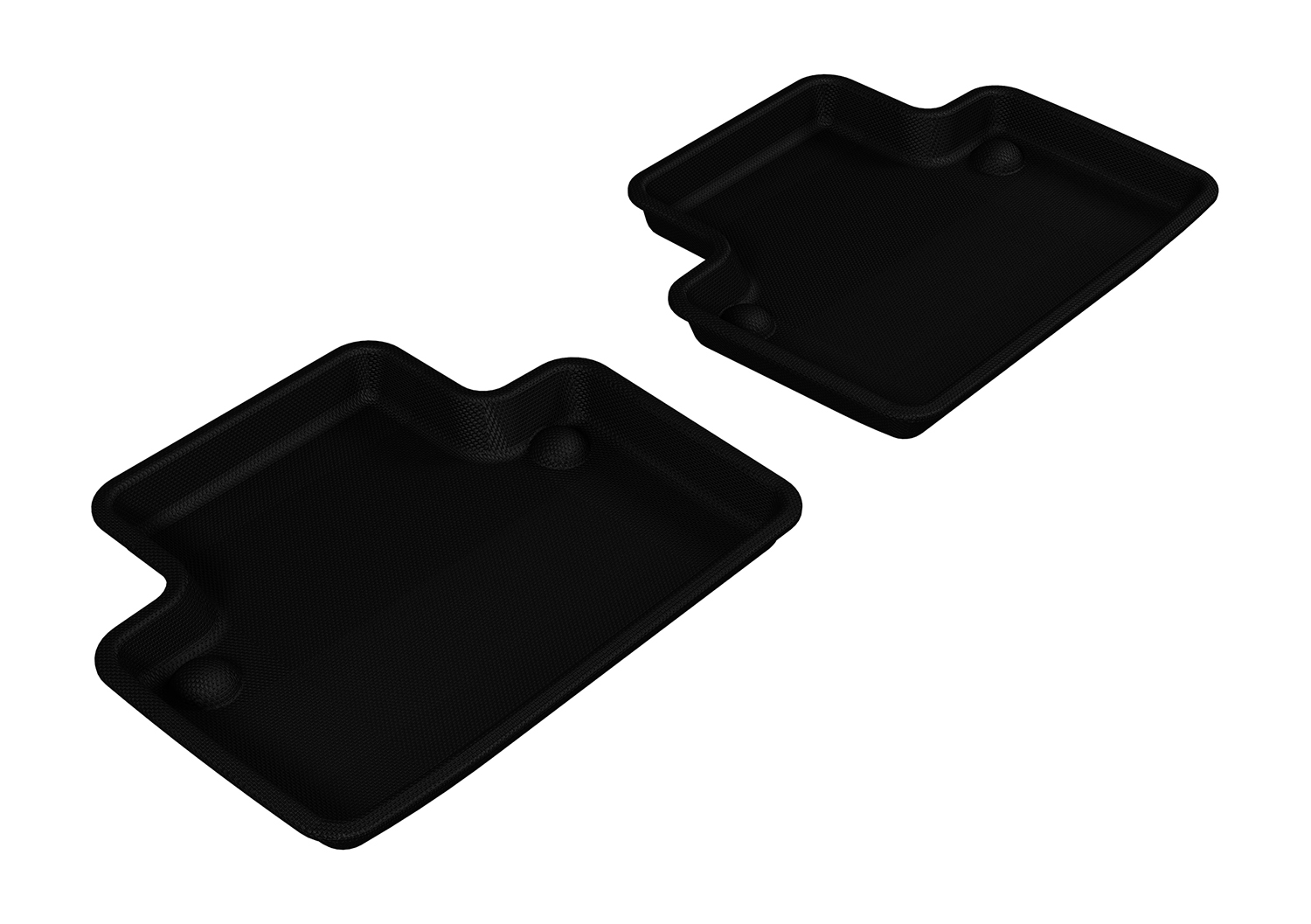 For 2003-2014 Volvo XC90 Rear Black All Weather KAGU Floor Mat 2PC ...